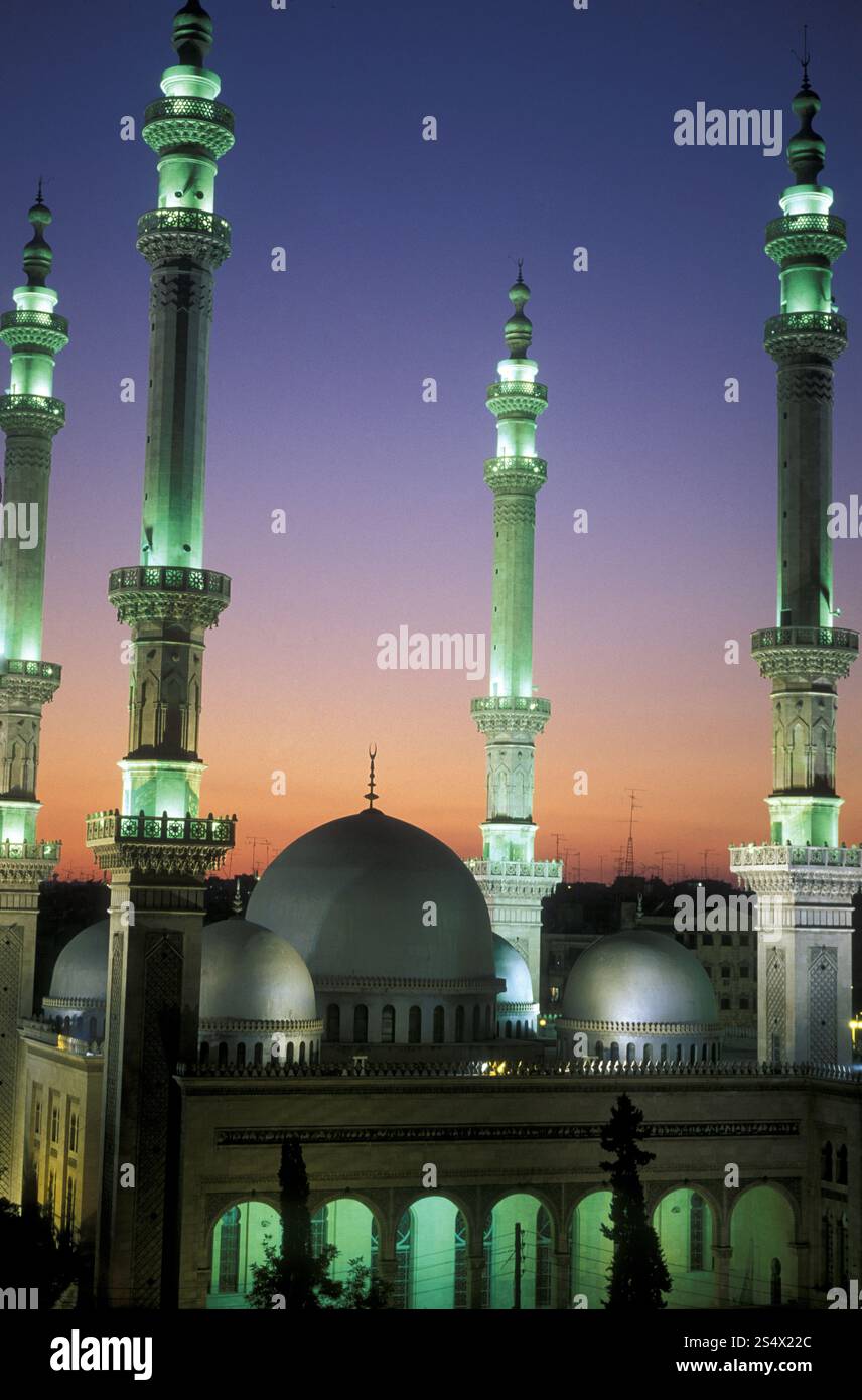 a mosque in the old town in the city of Aleppo in Syria in the middle ...
