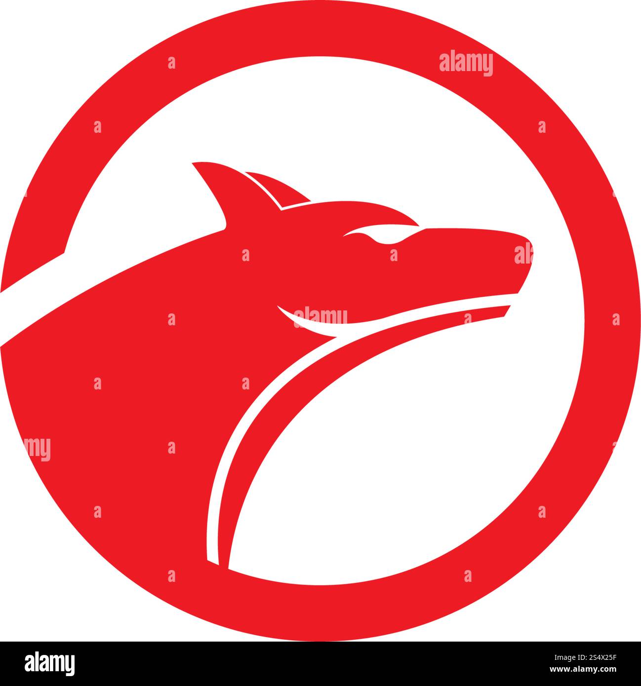 Simple dogs head silhouette Stock Vector Images - Alamy