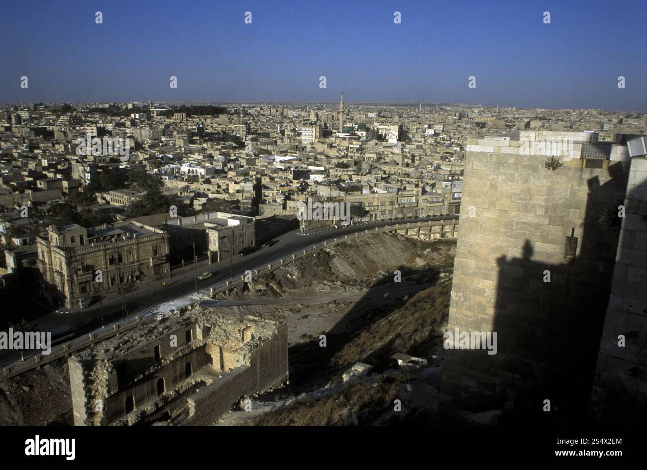 the Citadel in the old town in the city of Aleppo in Syria in the ...