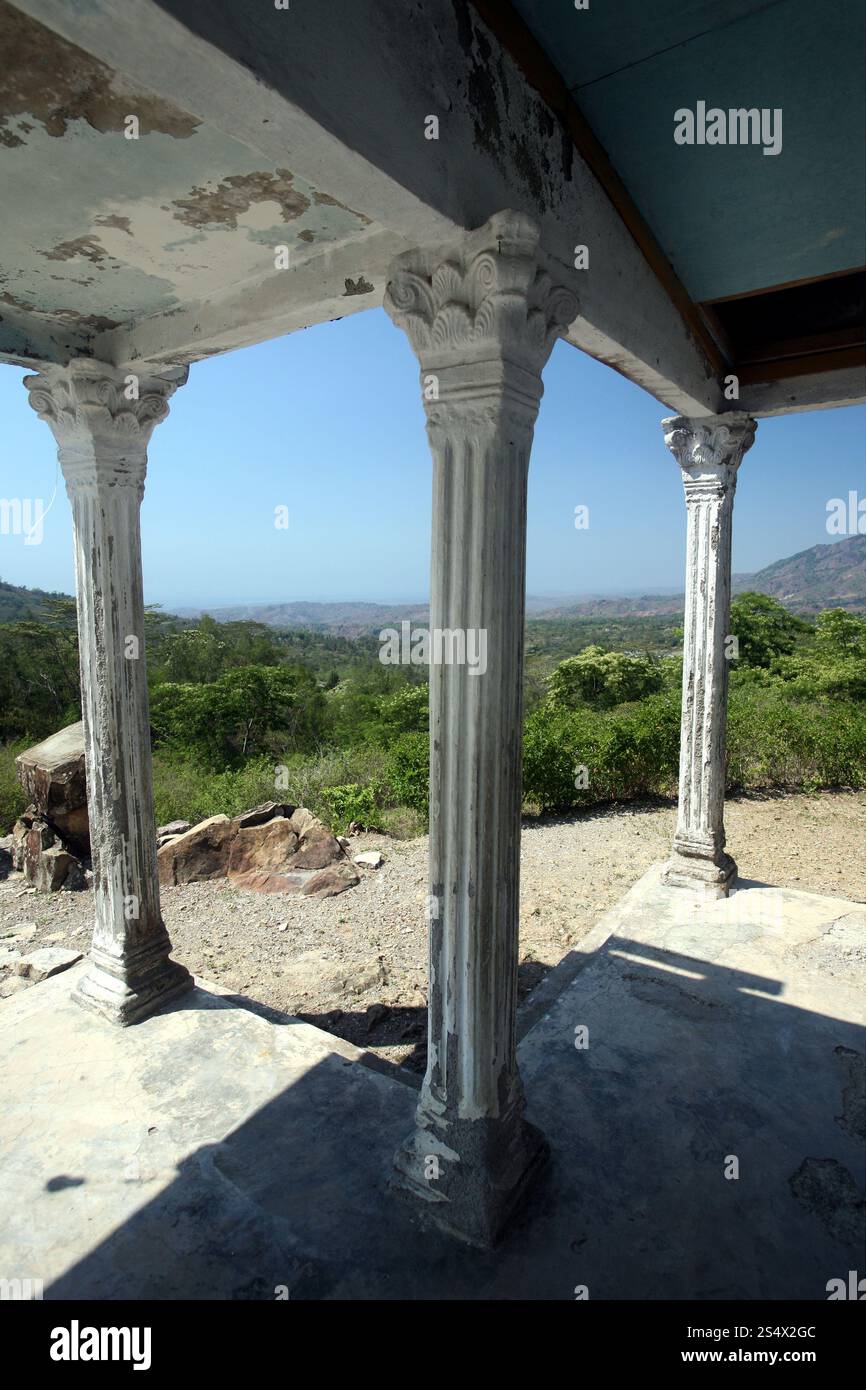 a house ruin of a colonial house at the village of Same in the south of ...