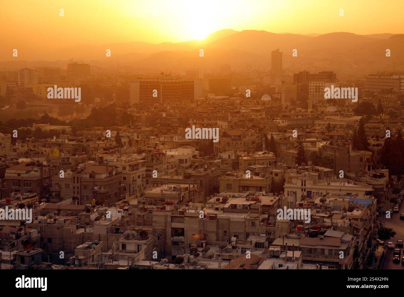 the city centre of Damaskus before the war in Syria in the middle east ...