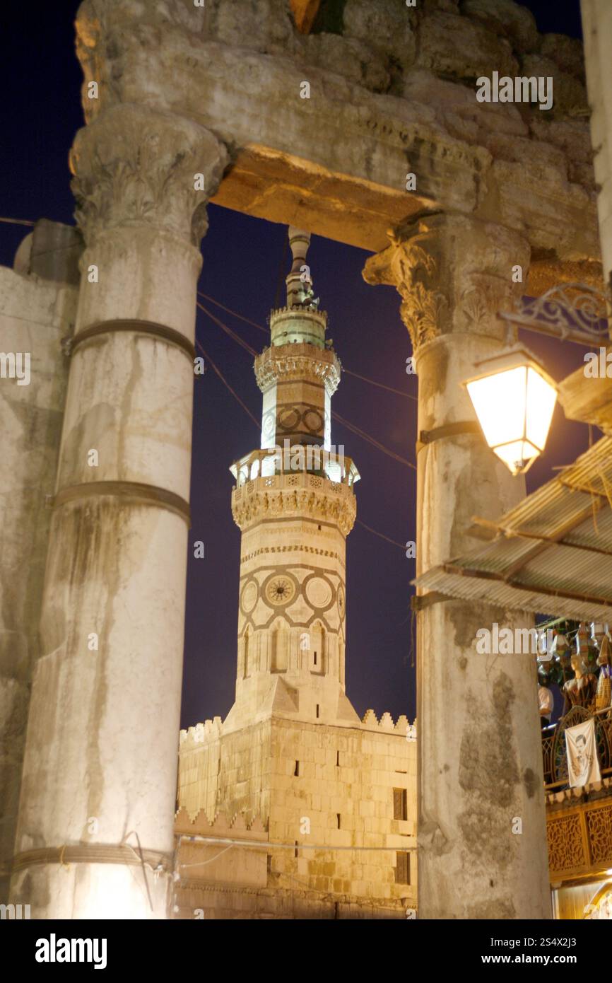 the Umayyad Mosque in the city of Damaskus in Syria in the middle east ...