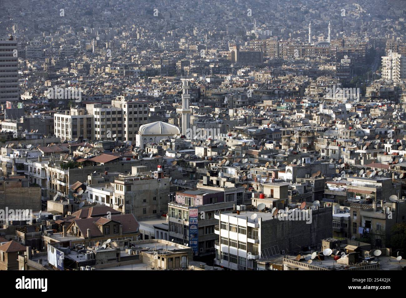 the city centre of Damaskus before the war in Syria in the middle east ...