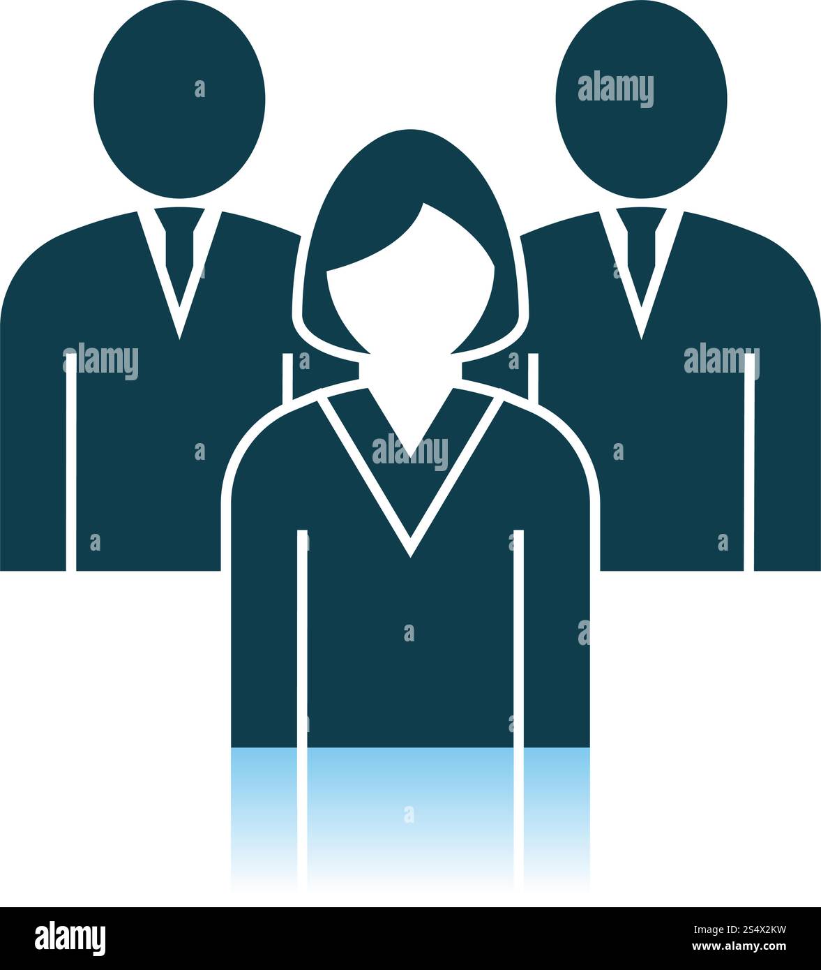 Corporate Team Icon. Shadow Reflection Design. Vector Illustration ...