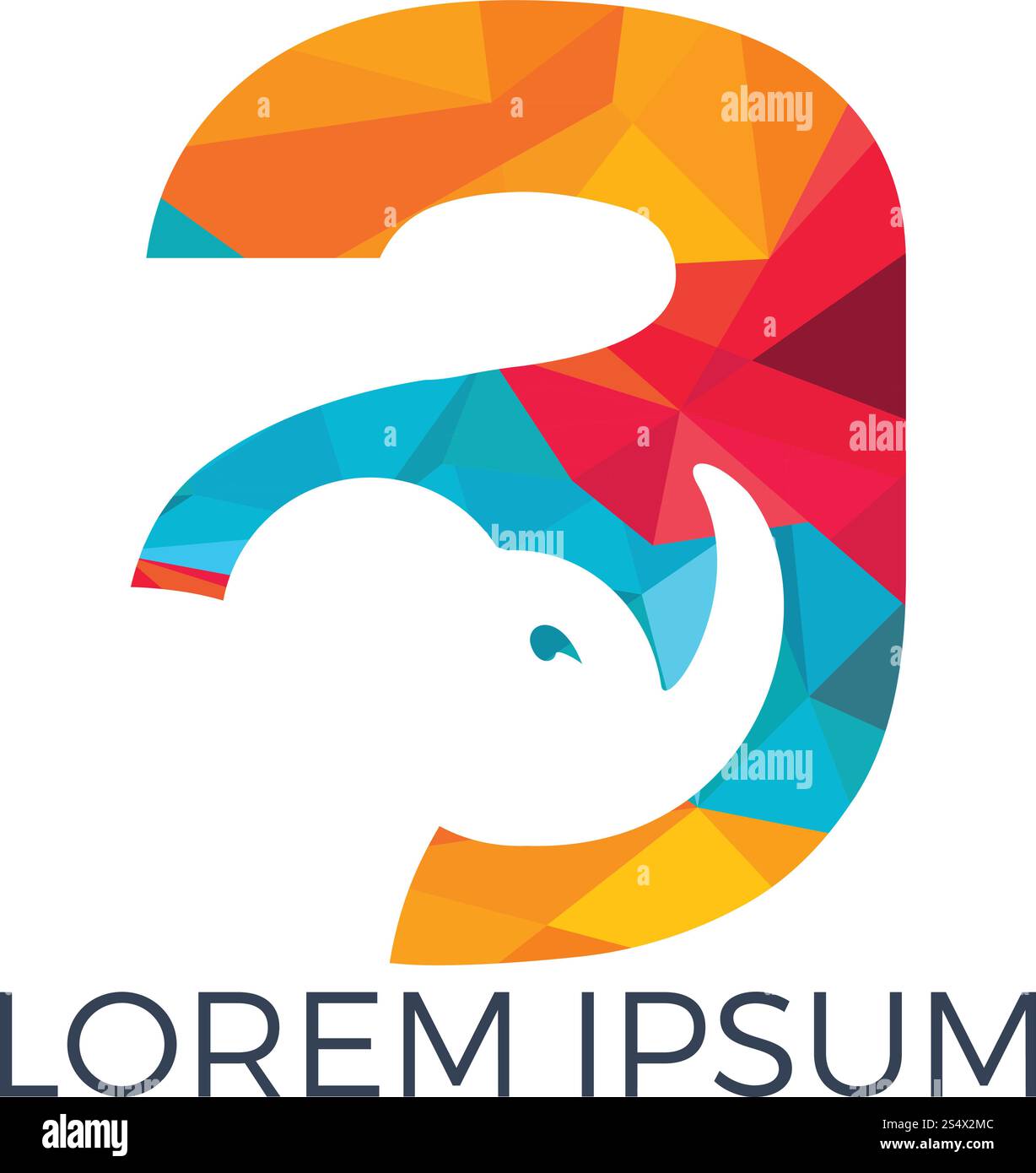 Modern Elephant A Letter Alphabet Logo Design Stock Vector Image & Art ...