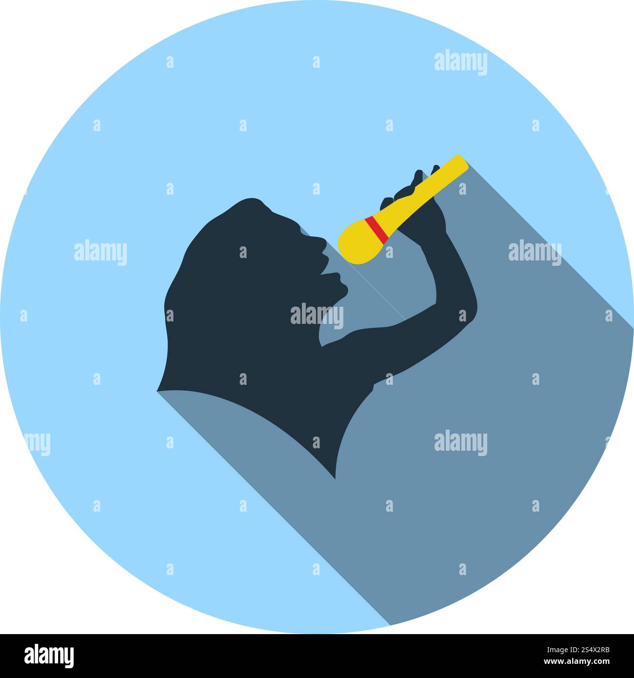 Stencil woman singing Stock Vector Images - Alamy