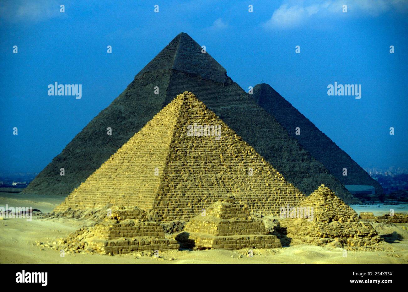 the pyramids pf giza near the city of Cairo the capital of Egypt in ...