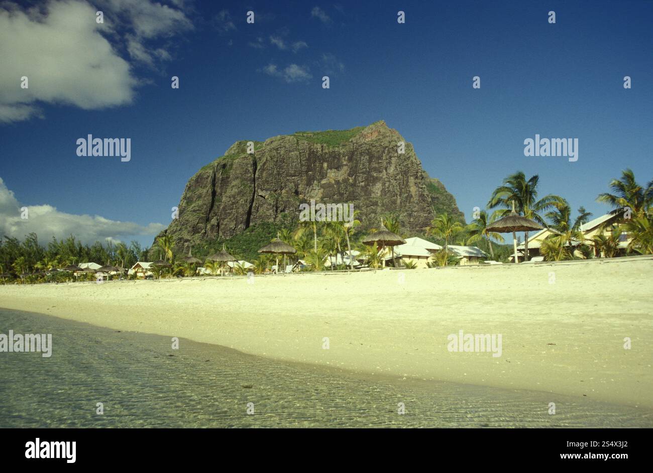 the landscape near Tamarin on the island of Mauritius in the indian ...