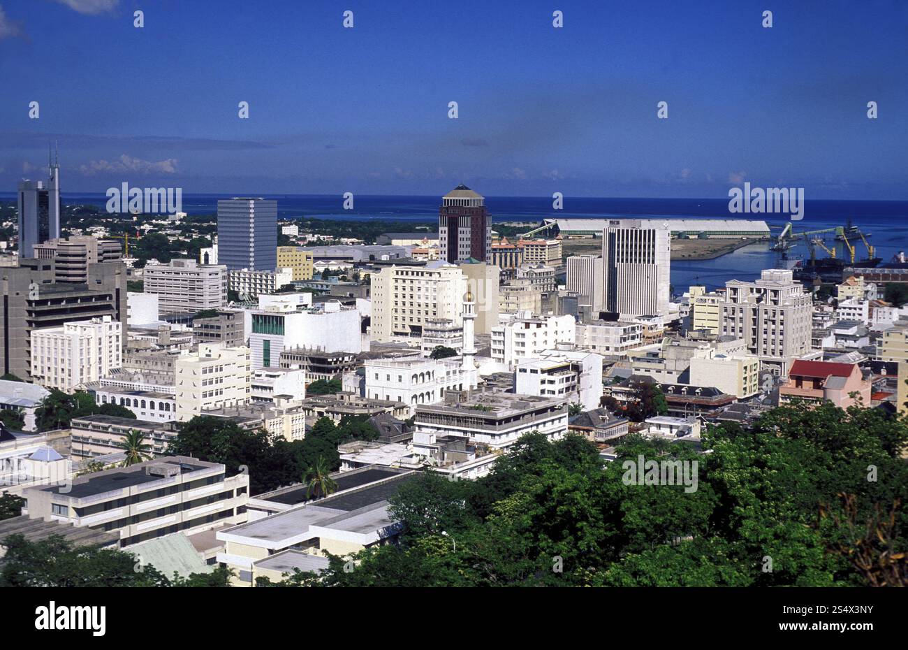 the city of port louis on the island of Mauritius in the indian ocean ...