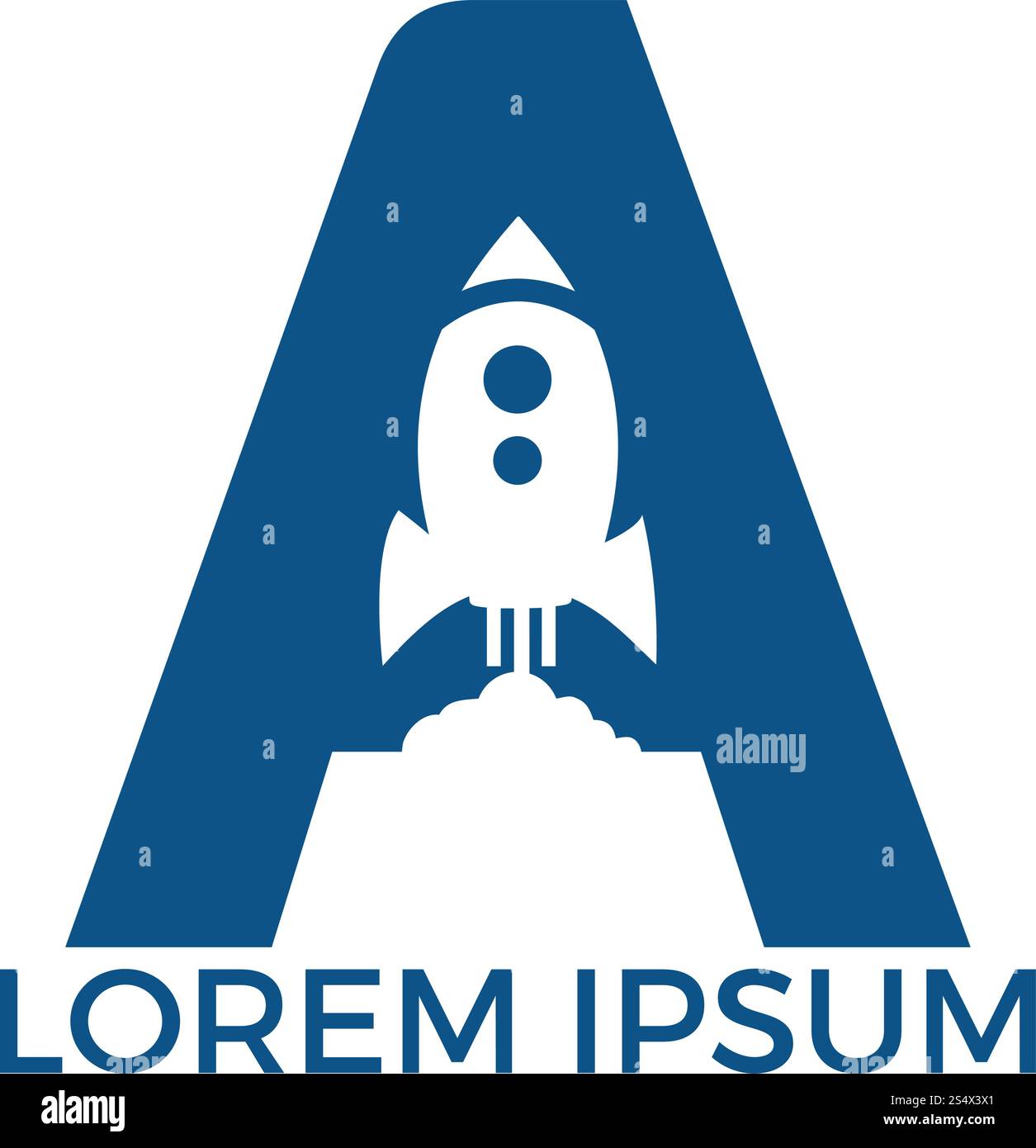 Letter A Rocket Logo Design. Letter A Logo With Rocket Launch Inside ...