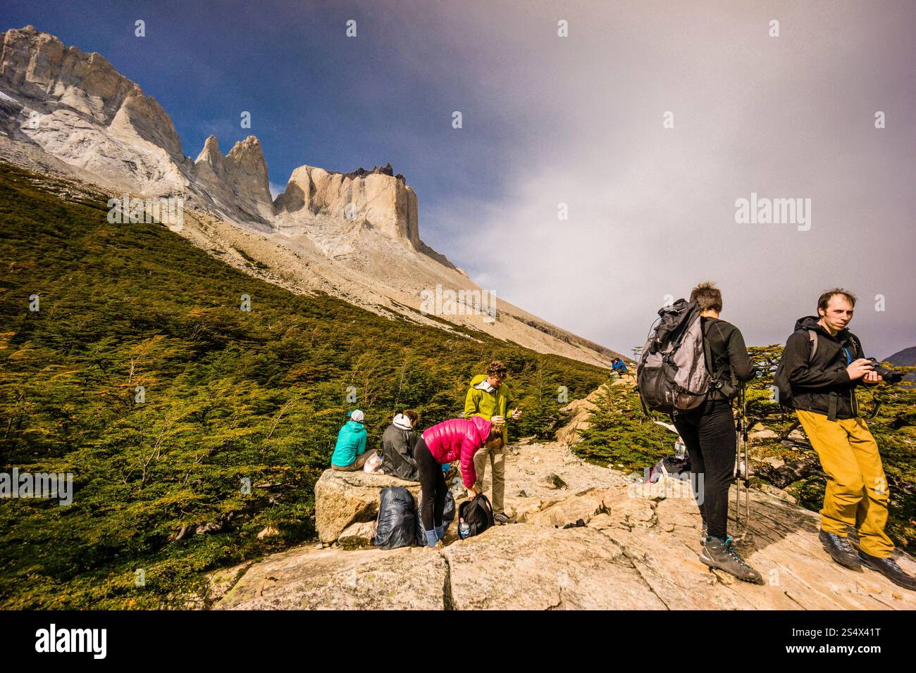 British lookout, Frances Valley, Torres del Paine National Park ...