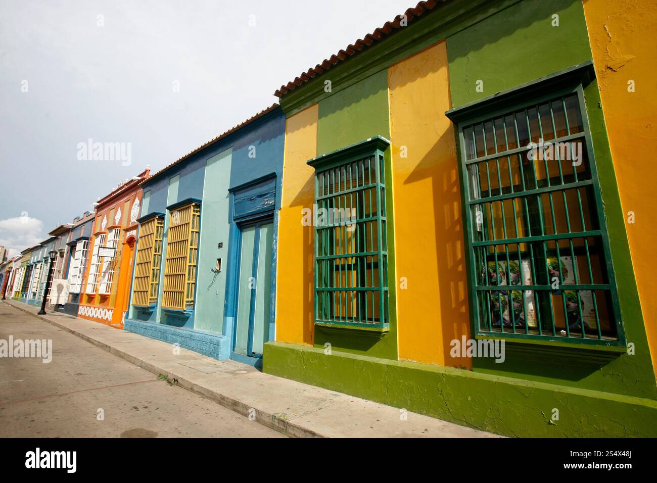 colonial houses in the town of Maracaibo in the west of Venezuela ...
