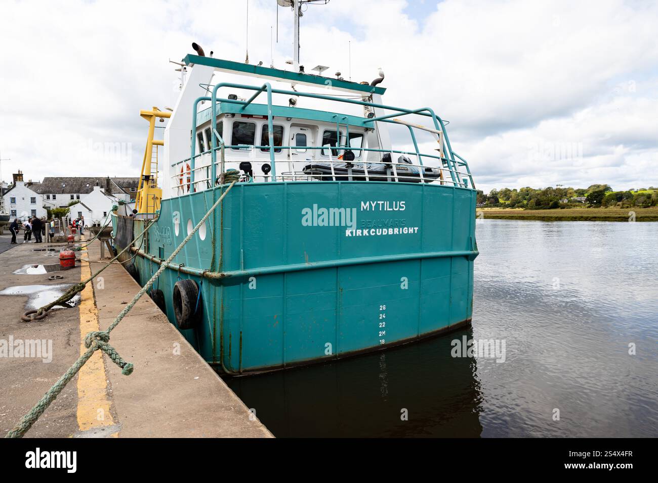 Horizontal view of the stern of the Mussel Dredger MYTILUS pictured on ...