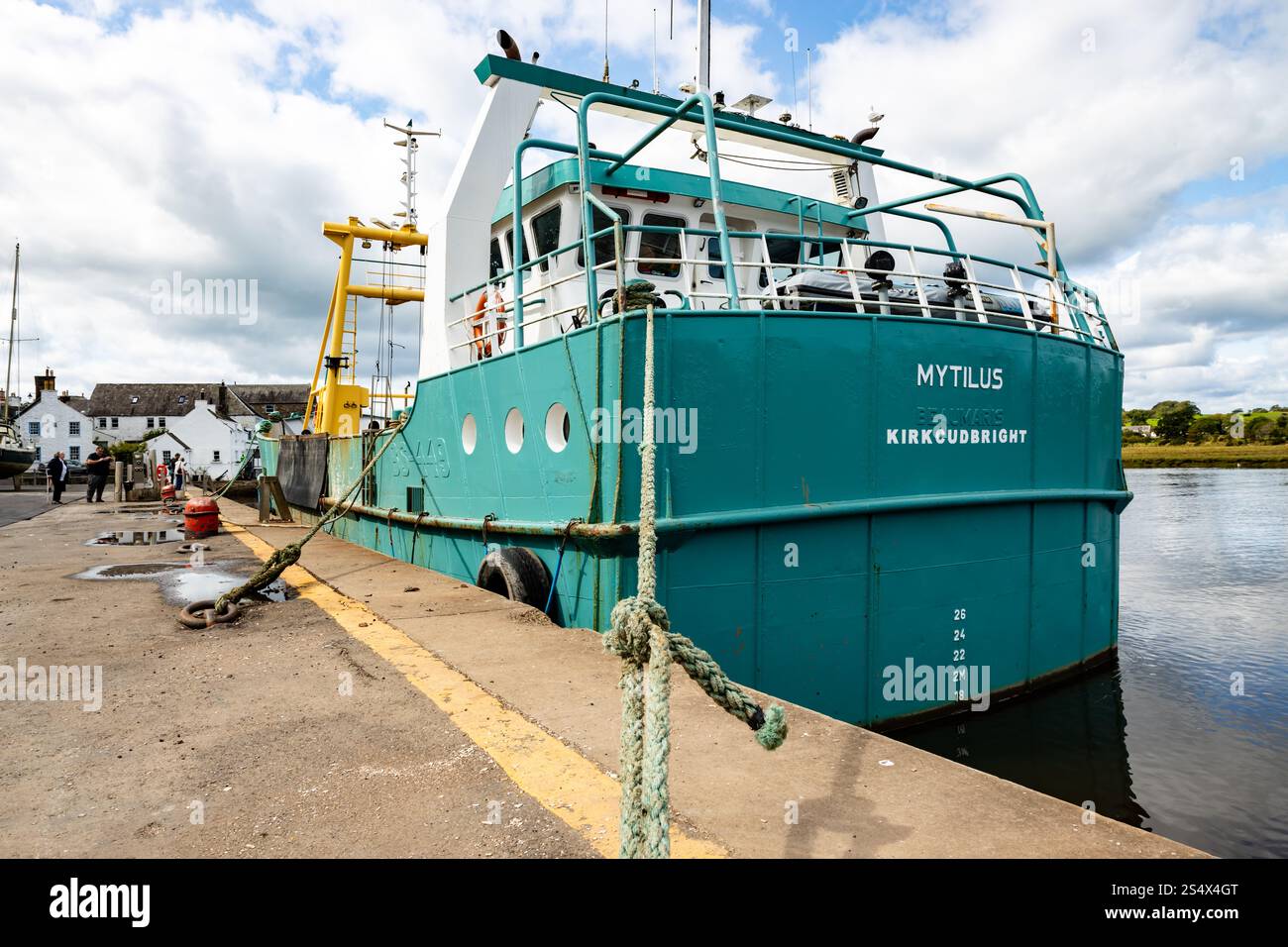 Horizontal view of the stern of the Mussel Dredger MYTILUS pictured on ...