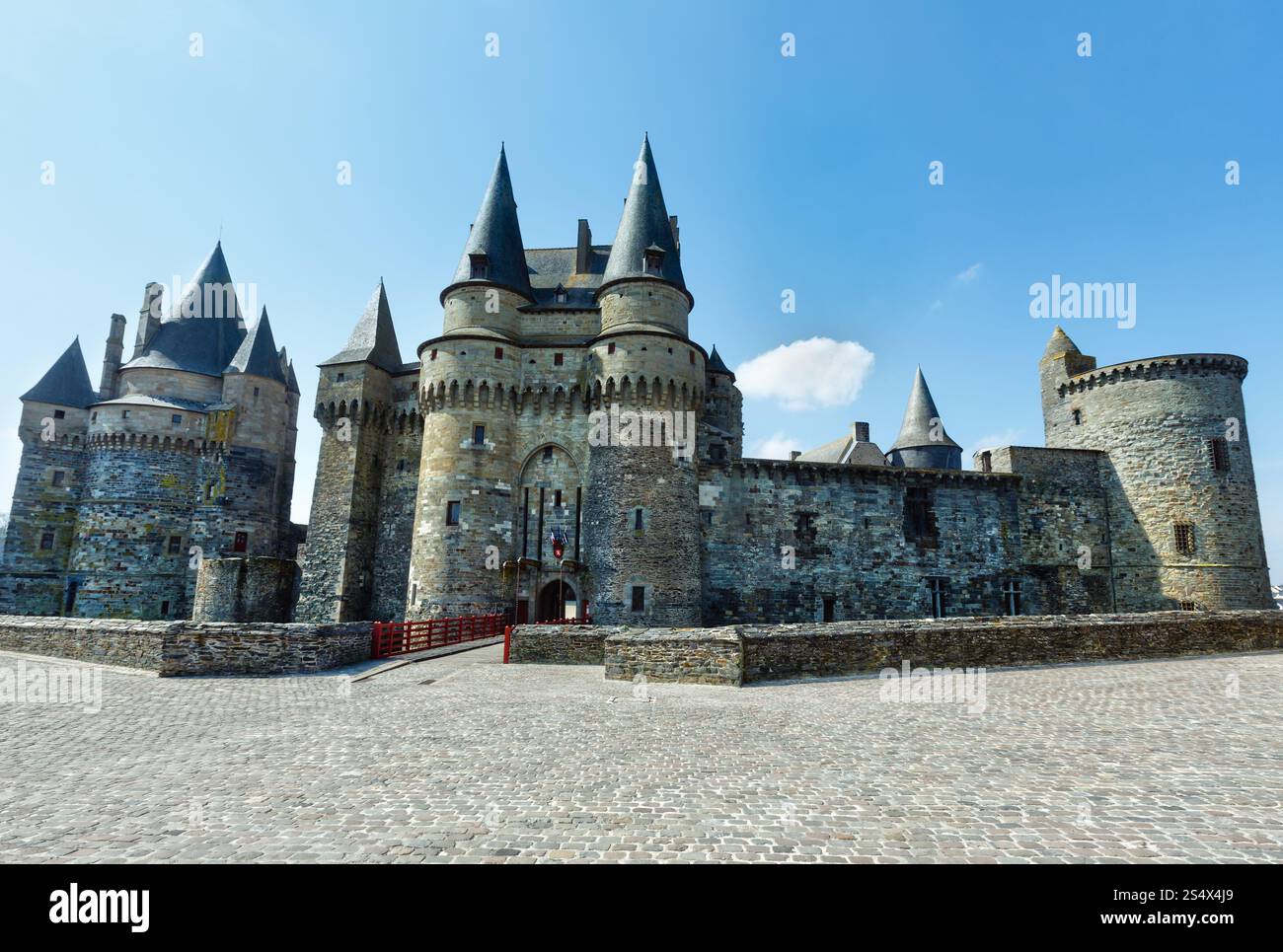Medieval castle in the town of Vitre. Build by baron Robert I of Vitre ...