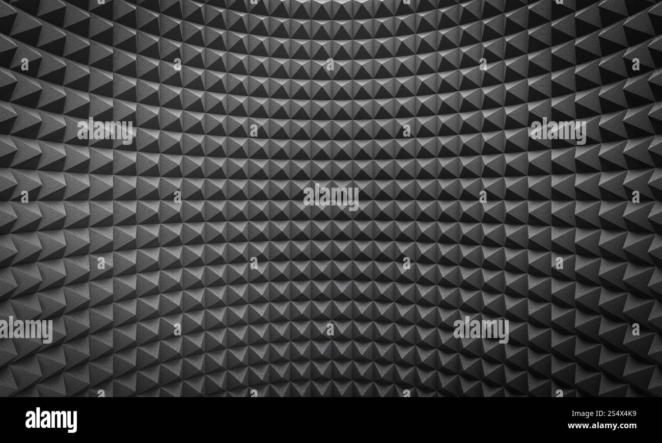 soundproof acoustic pyramid foam for studio recorder 3d Stock Photo - Alamy