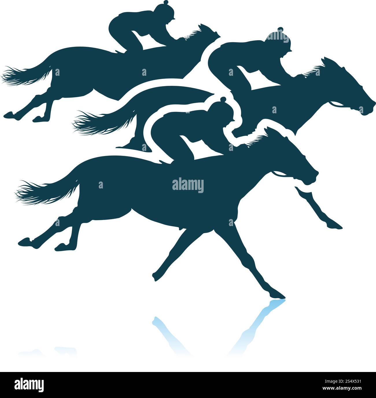 Horse Ride Icon. Shadow Reflection Design. Vector Illustration Stock ...