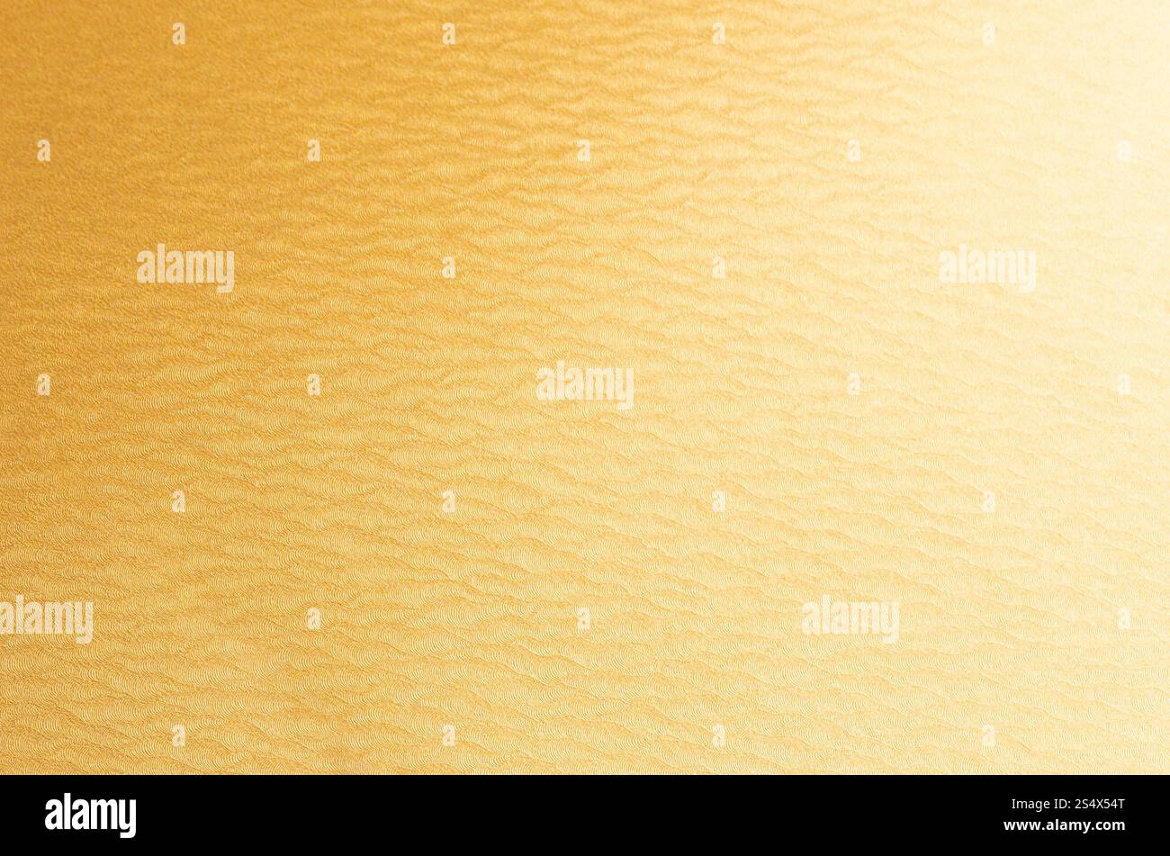 Golden yellow paper background with rippled, wavy metallic textures and ...