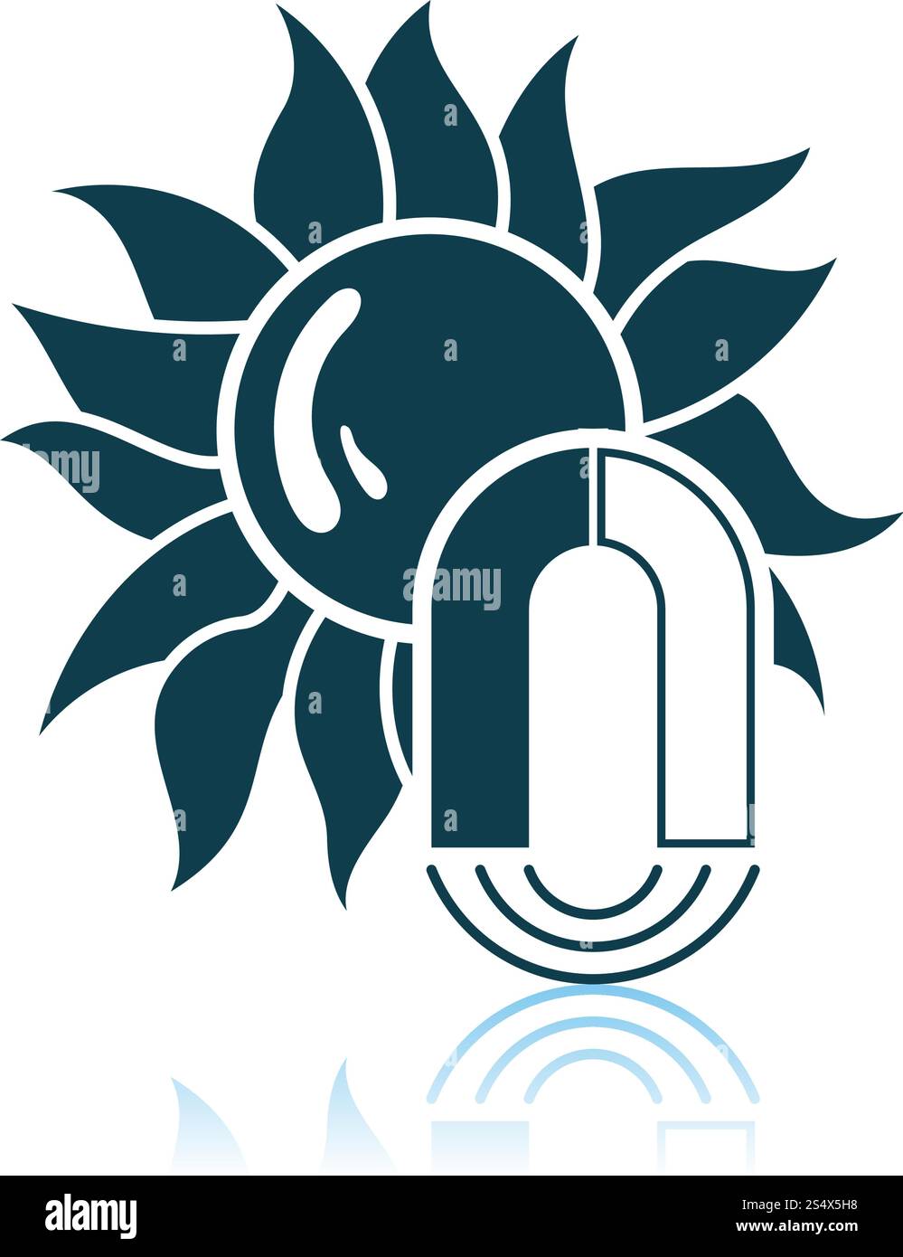 Magnetic Storm Icon. Shadow Reflection Design. Vector Illustration ...