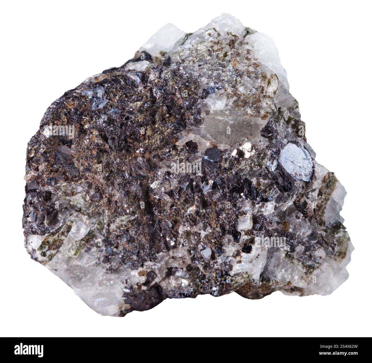 macro shooting of specimen natural rock - pebble of Sphalerite (zinc ...