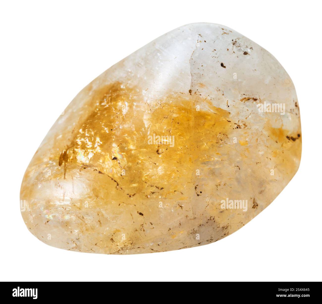 macro shooting of natural mineral stone - yellow citrine quartz ...