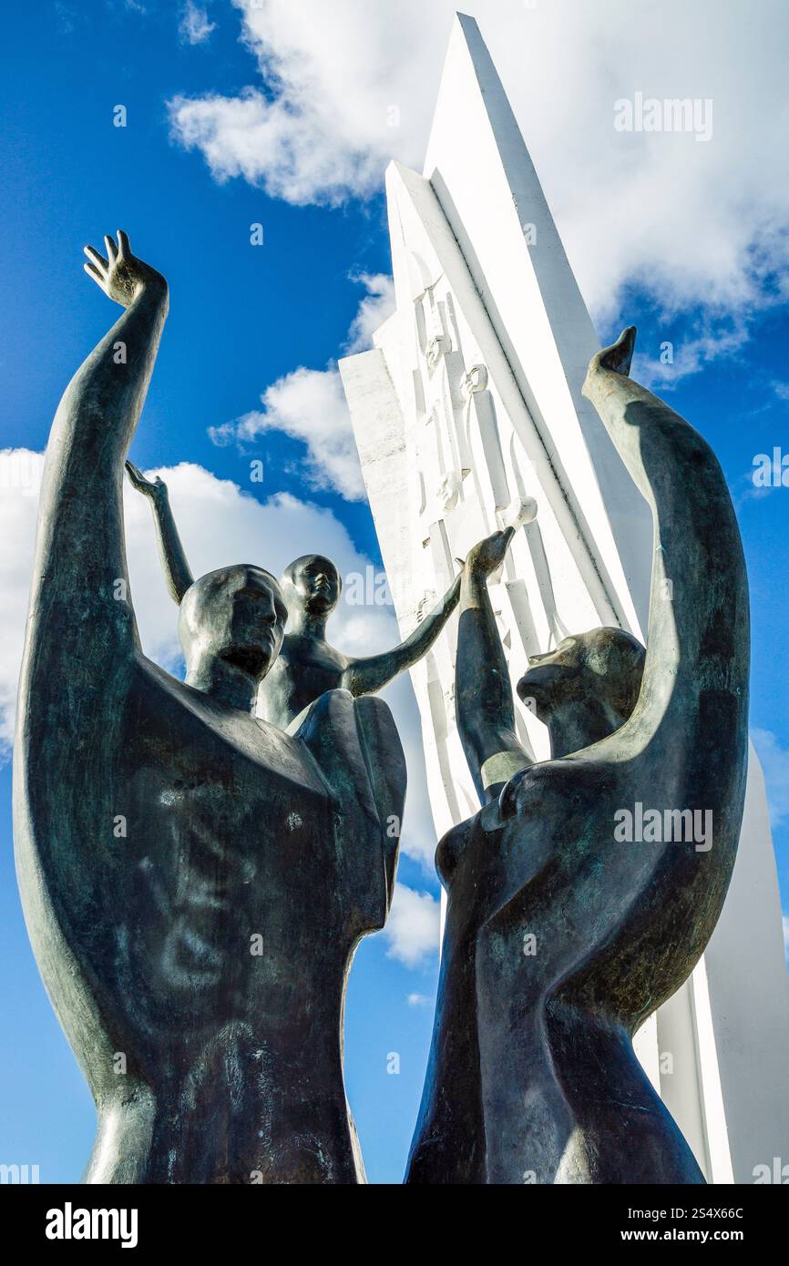 Monument to emigrants, Punta Arenas -Sandy Point-, Patagonia, Republic ...