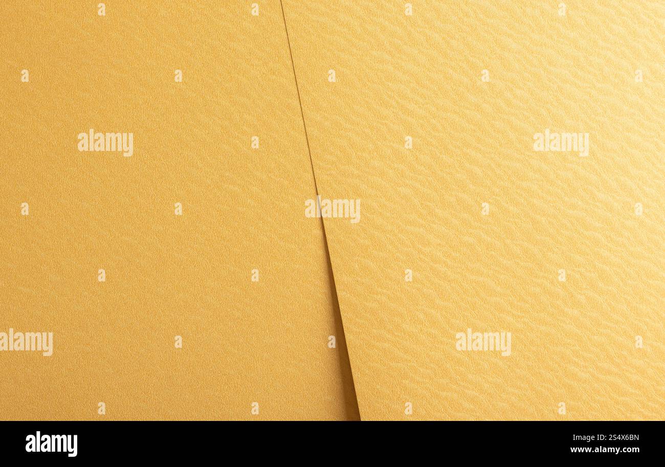 Golden yellow paper background with wavy, rippled textures and ...