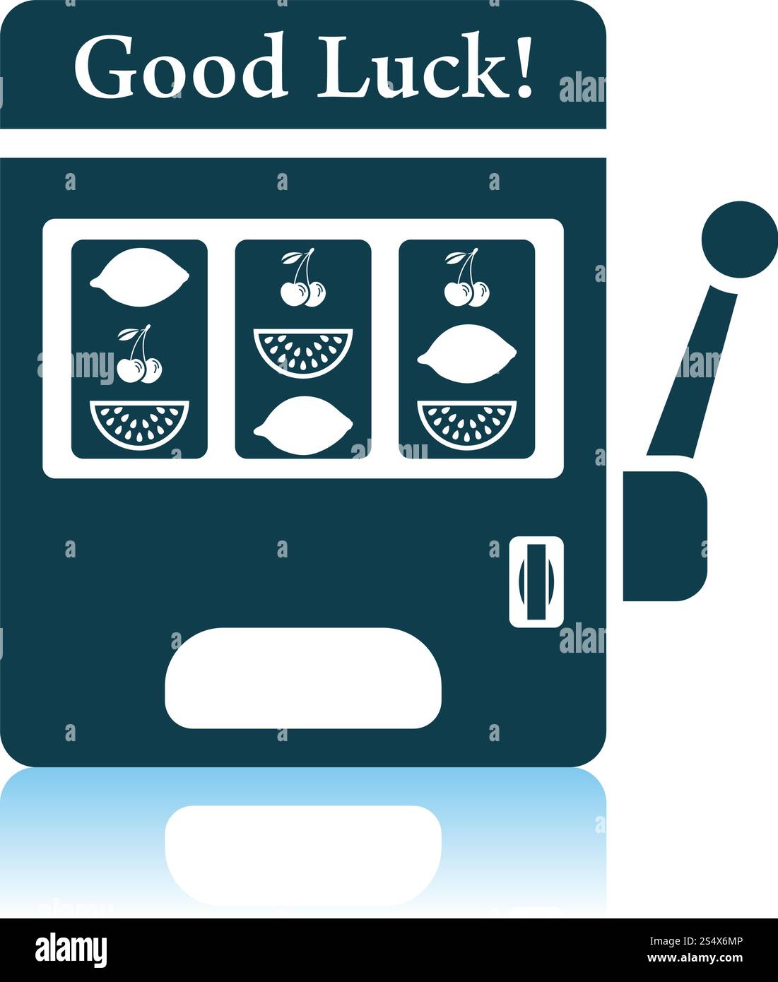 One-armed Bandit Icon. Shadow Reflection Design. Vector Illustration ...