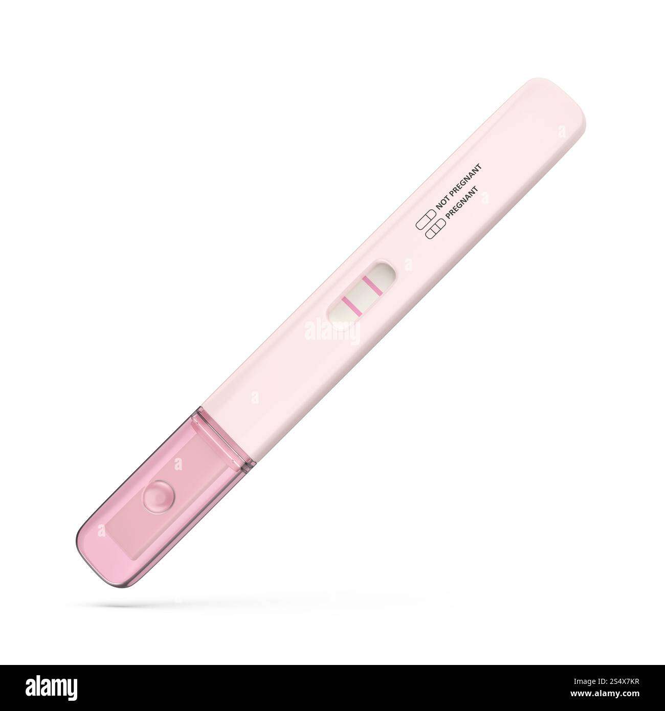 Positive pregnancy test on a white background Stock Photo - Alamy