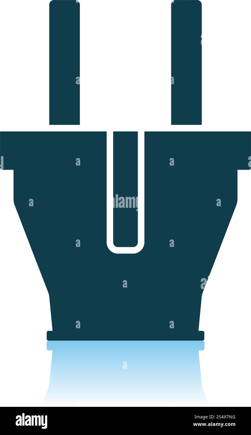Electrical Plug Icon. Shadow Reflection Design. Vector Illustration ...