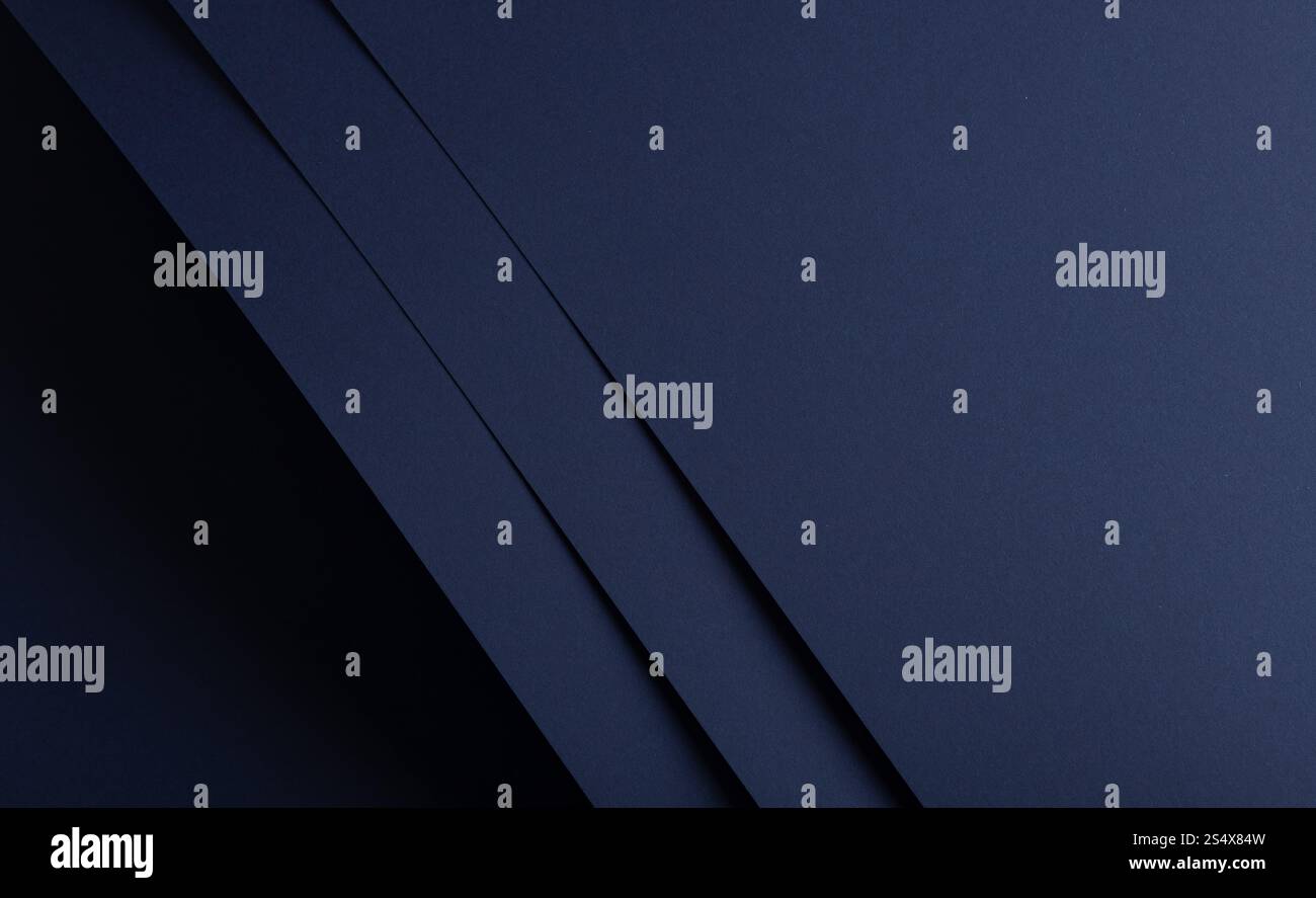 Midnight blue paper background with overlapping layers and a smooth ...