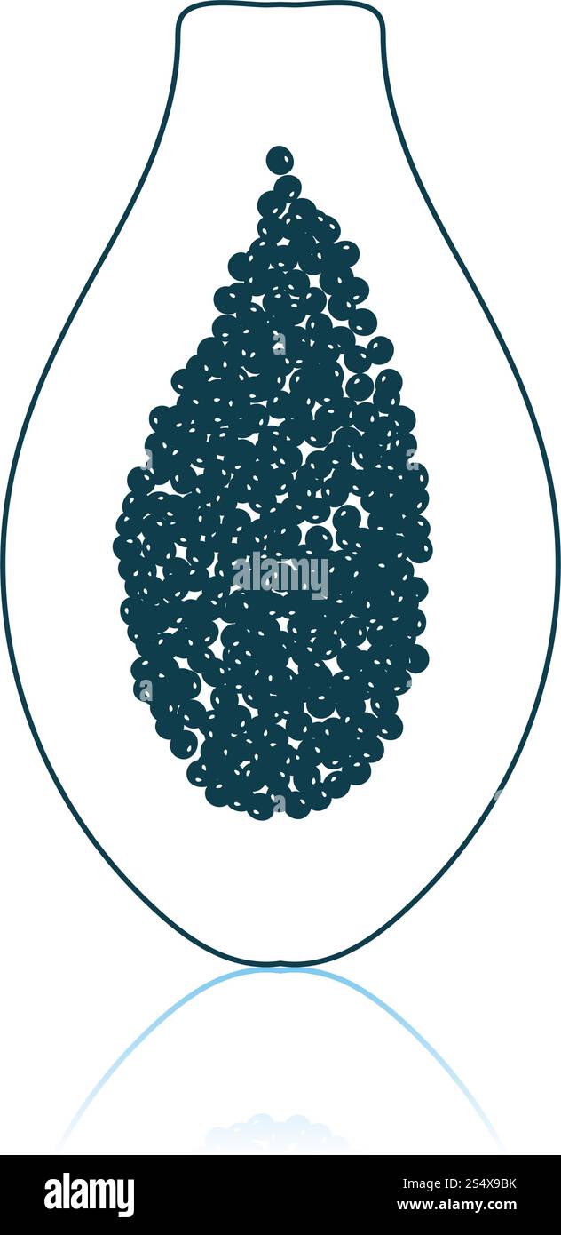 Icon Of Papaya. Shadow Reflection Design. Vector Illustration Stock ...