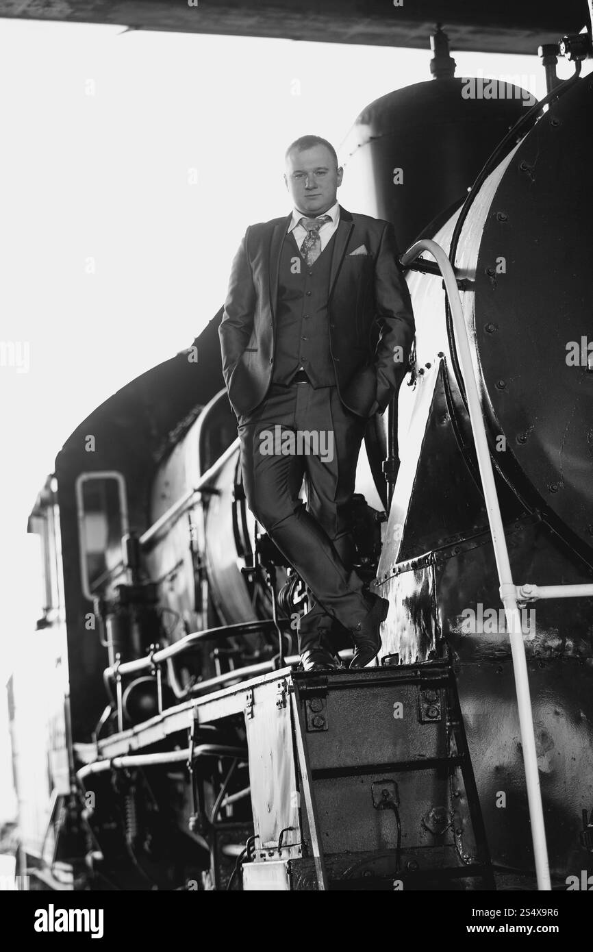 Antique photo man in Black and White Stock Photos & Images - Alamy