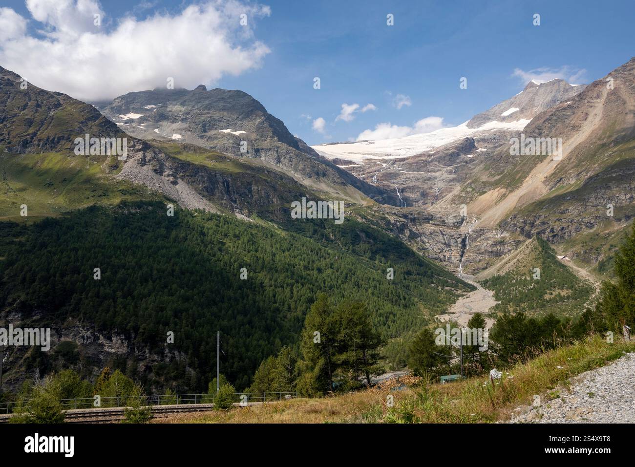 Landscape of the Swiss Alps in the Bernina Region Stock Photo - Alamy