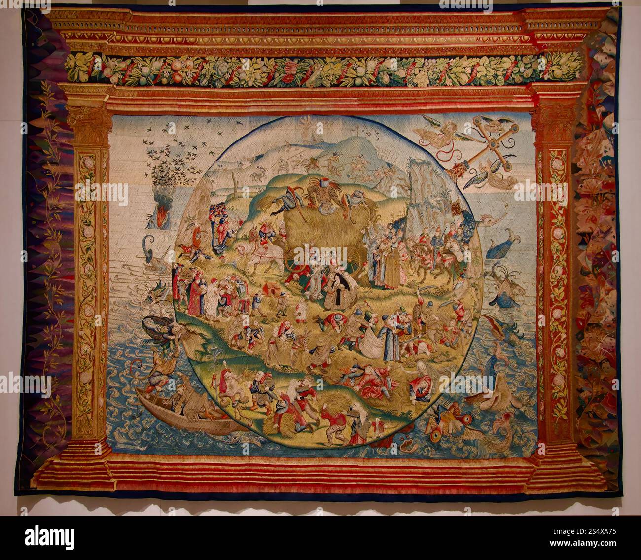 Circa 1550-60 tapestry The Haywain or Tribulations of Human Life ...