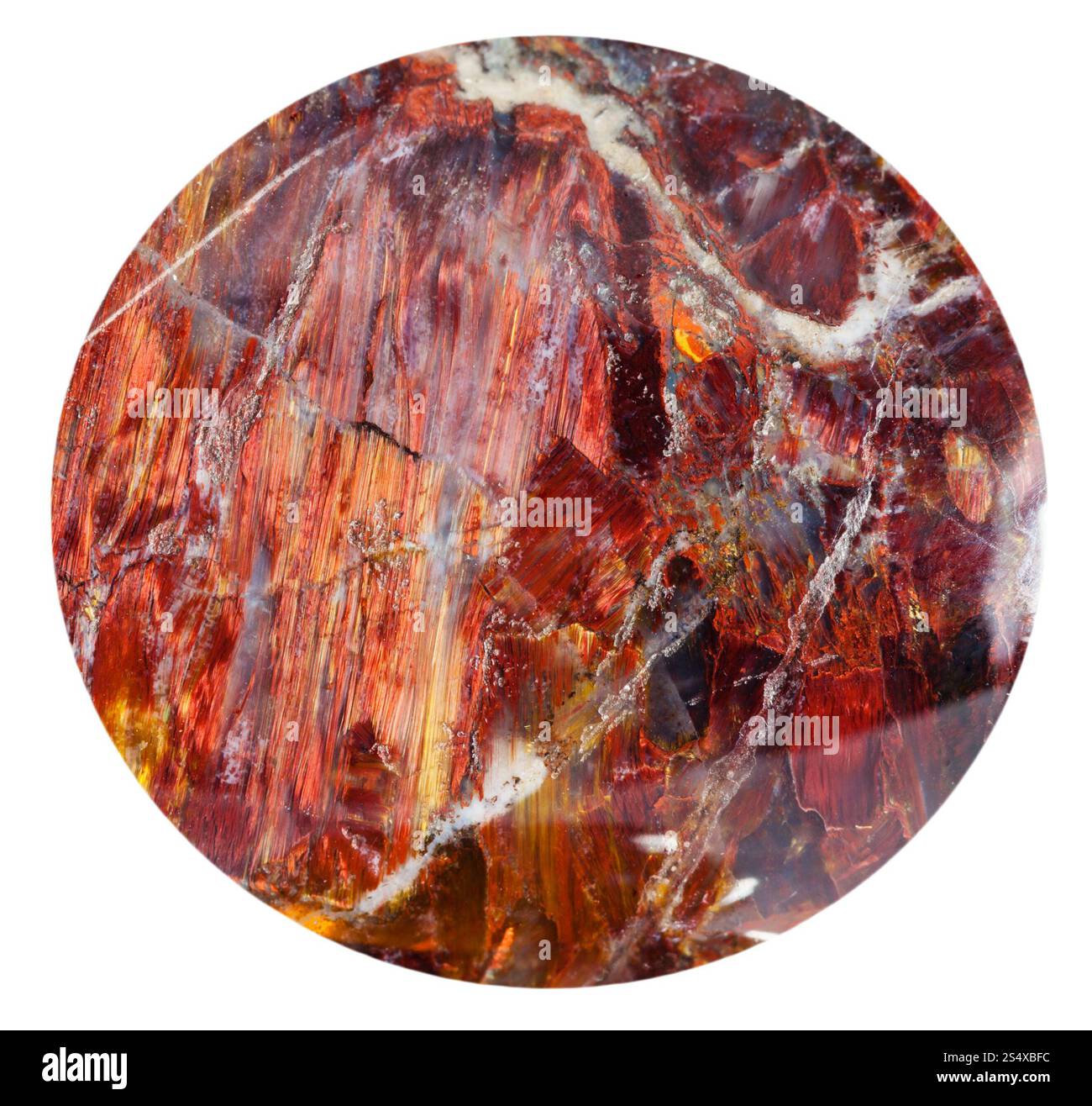 tumbled red sunstone natural mineral gem stone isolated on white ...