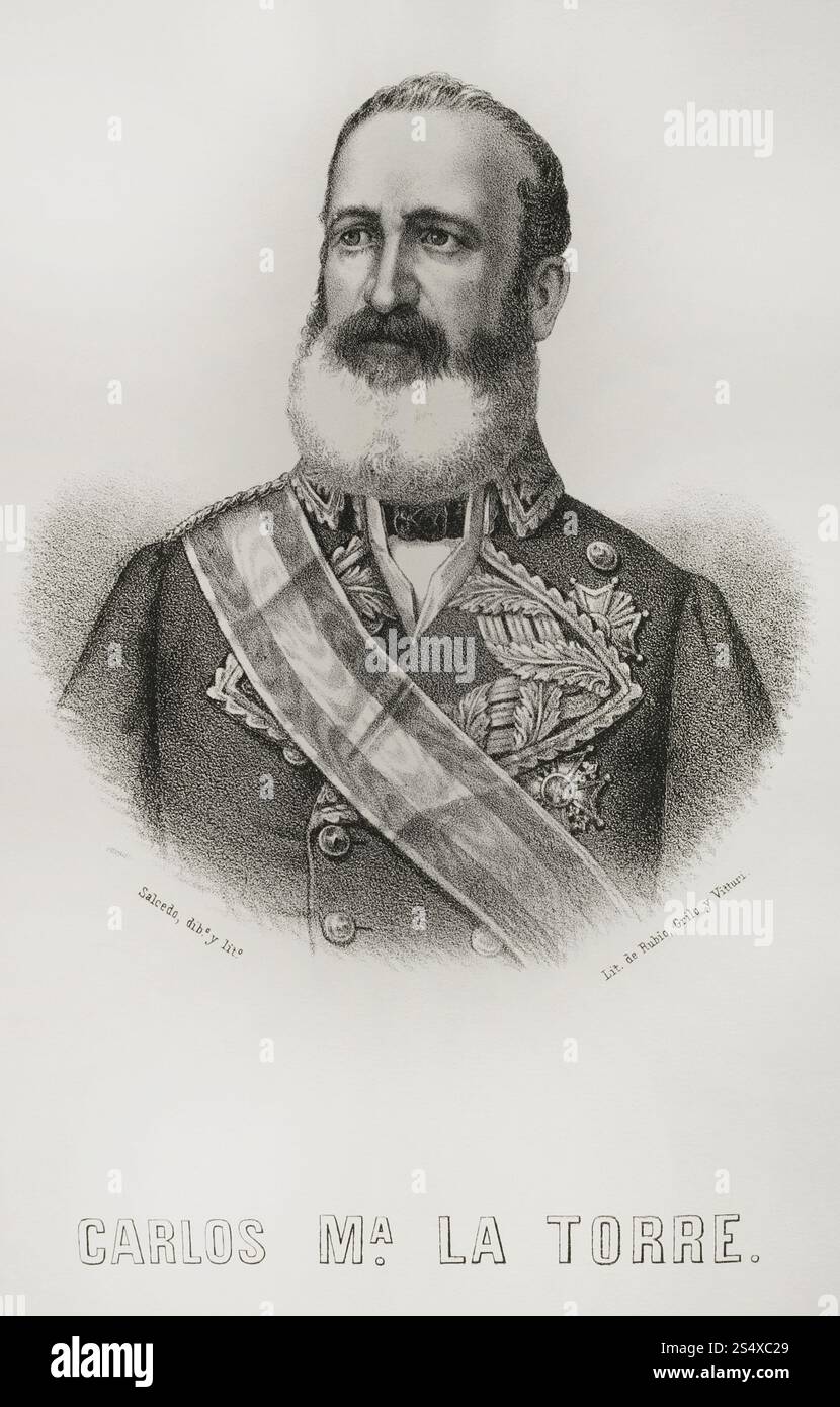Carlos María de la Torre y Navacerrada (1809-1879). Spanish lieutenant ...