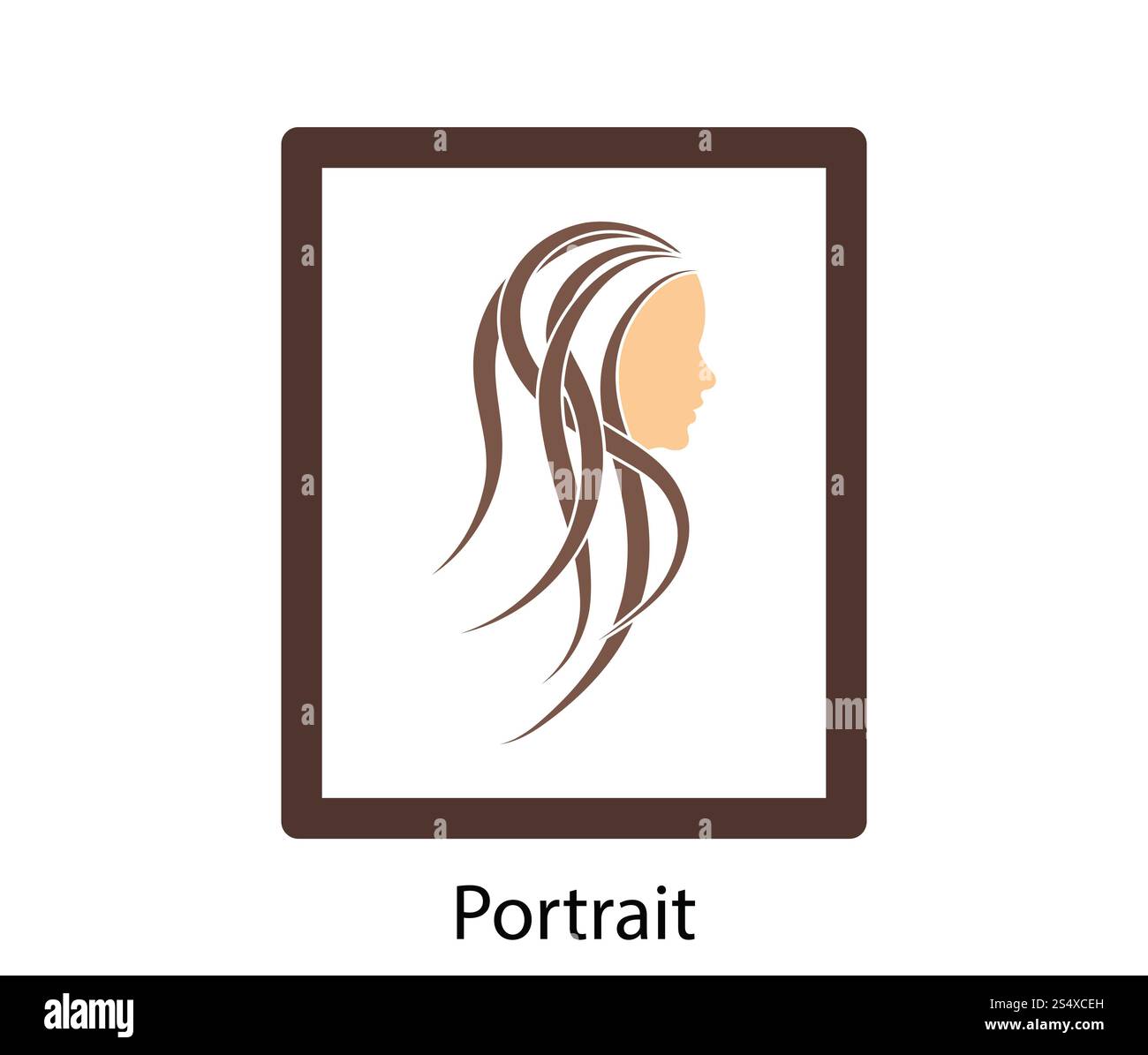Simple portrait design Cut Out Stock Images & Pictures - Alamy