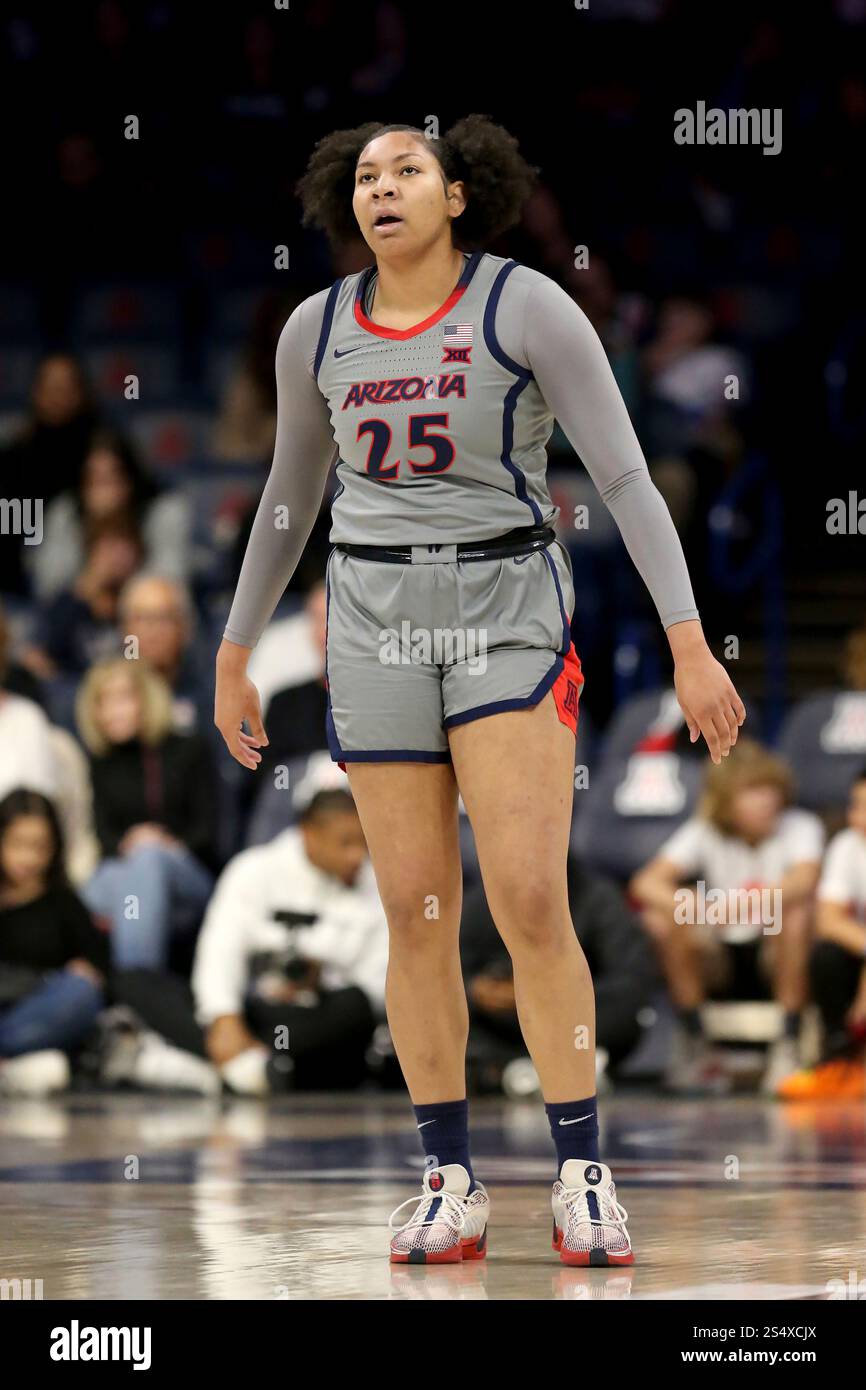 TUCSON, AZ - JANUARY 11: Arizona Wildcats forward Breya Cunningham #25 ...