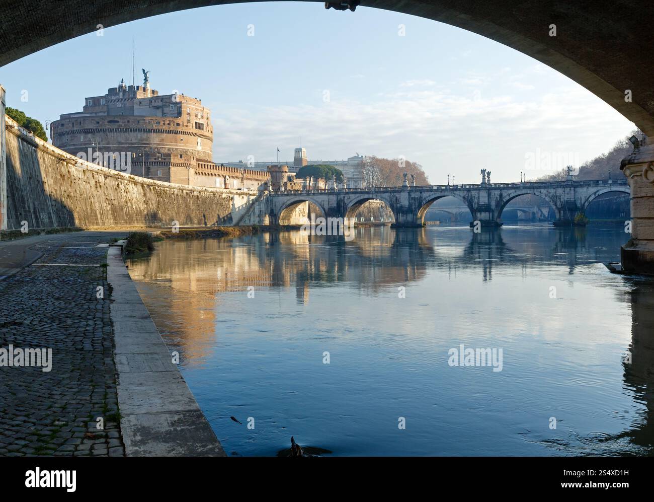 The Mausoleum of Hadrian (or Castle of Holy Angel) in Rome, Italy ...