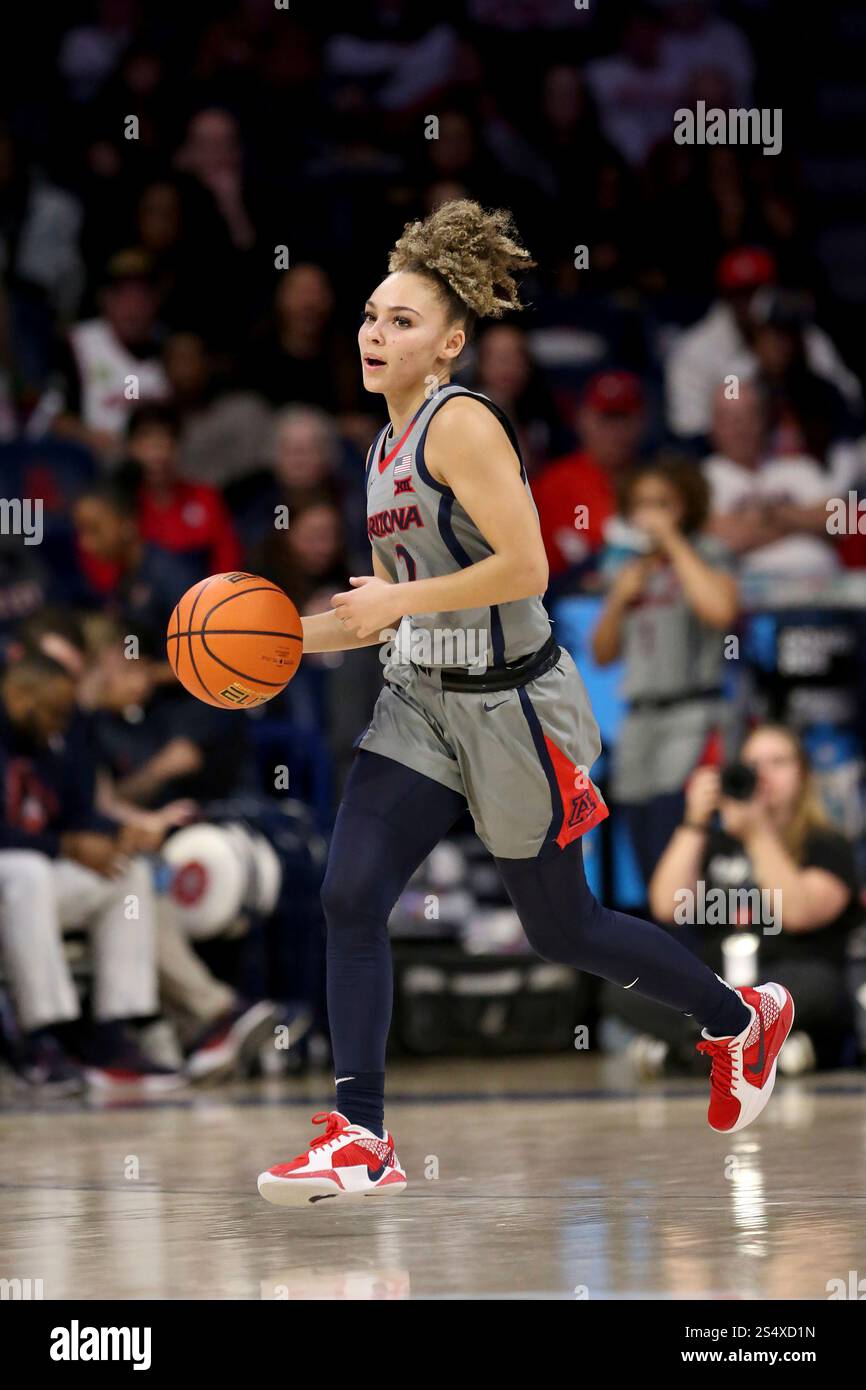 TUCSON, AZ - JANUARY 11: Arizona Wildcats guard Jada Williams #2 during ...