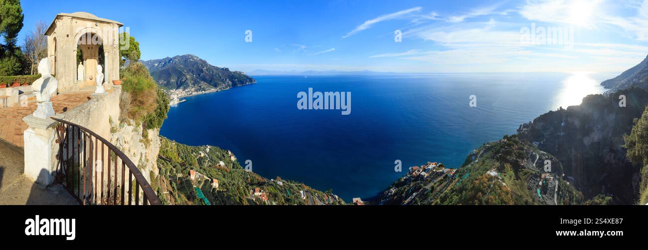 Sea view from Villa Cimbrone terrace (Ravello, Amalfi coast, Italy ...