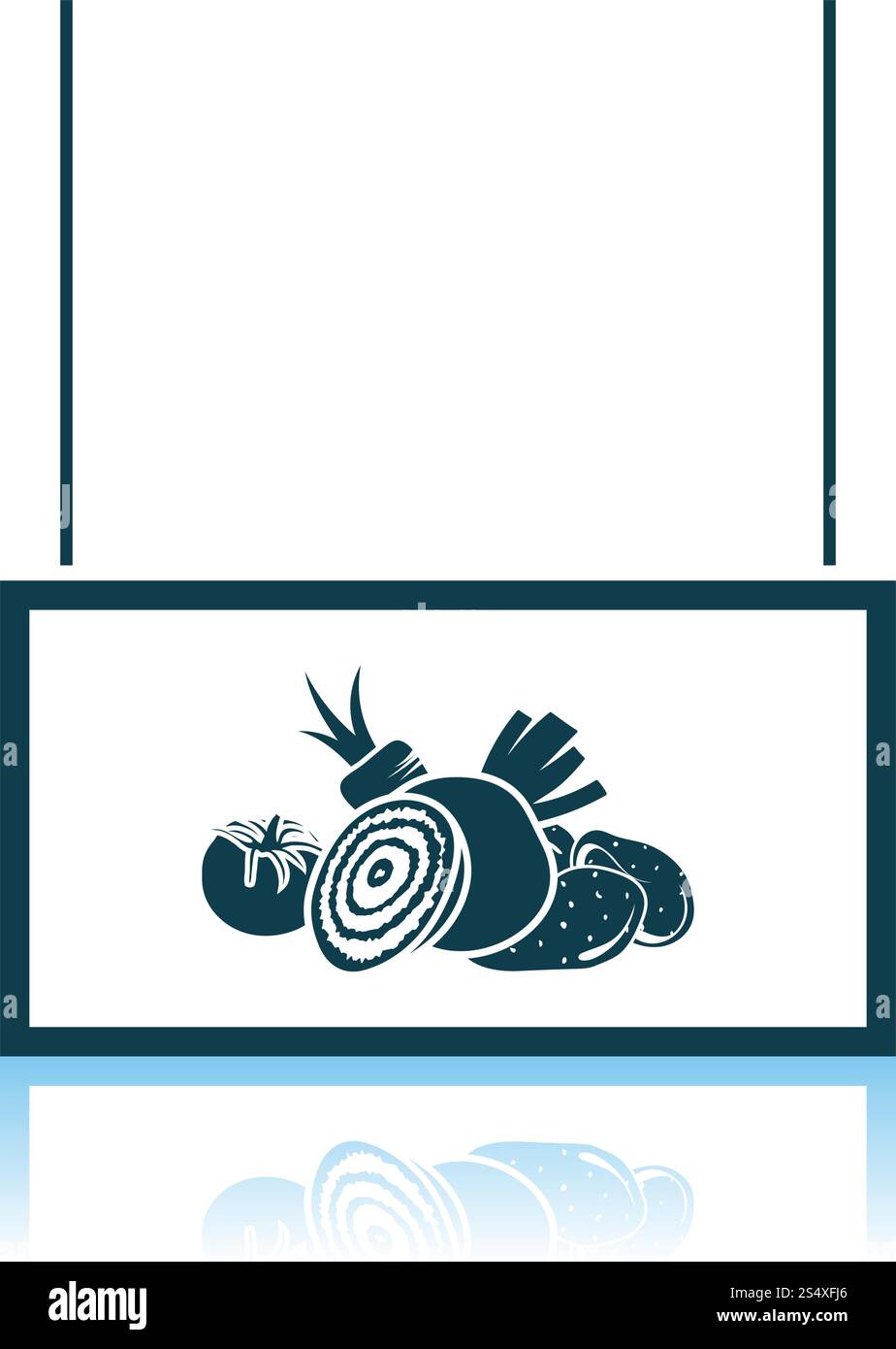 Vegetables Market Department Icon. Shadow Reflection Design. Vector ...