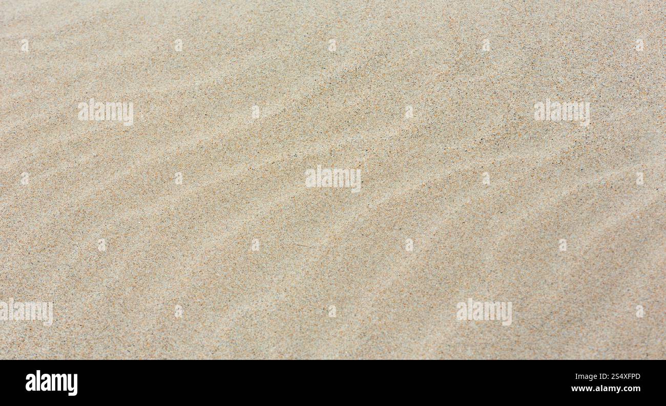 White sand background with barely visible waves after surf on beach ...