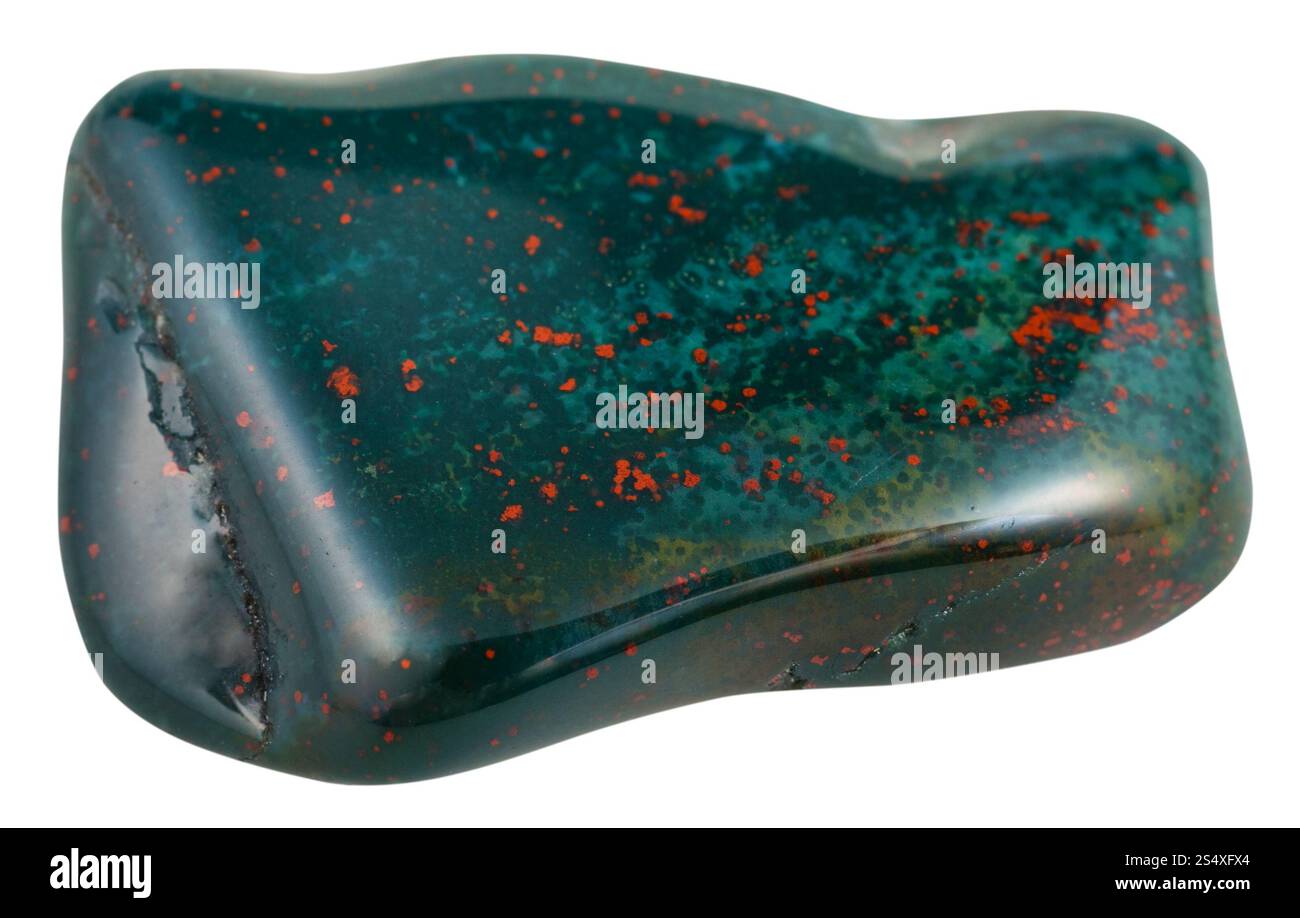 macro shooting of natural mineral stone - polished heliotrope ...