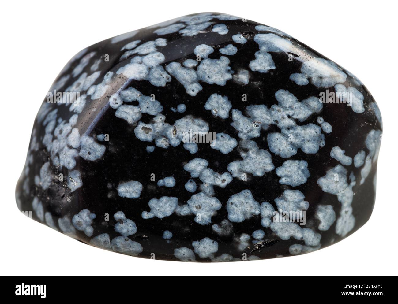 macro shooting of natural mineral stone - tumbled Gray snowflake ...