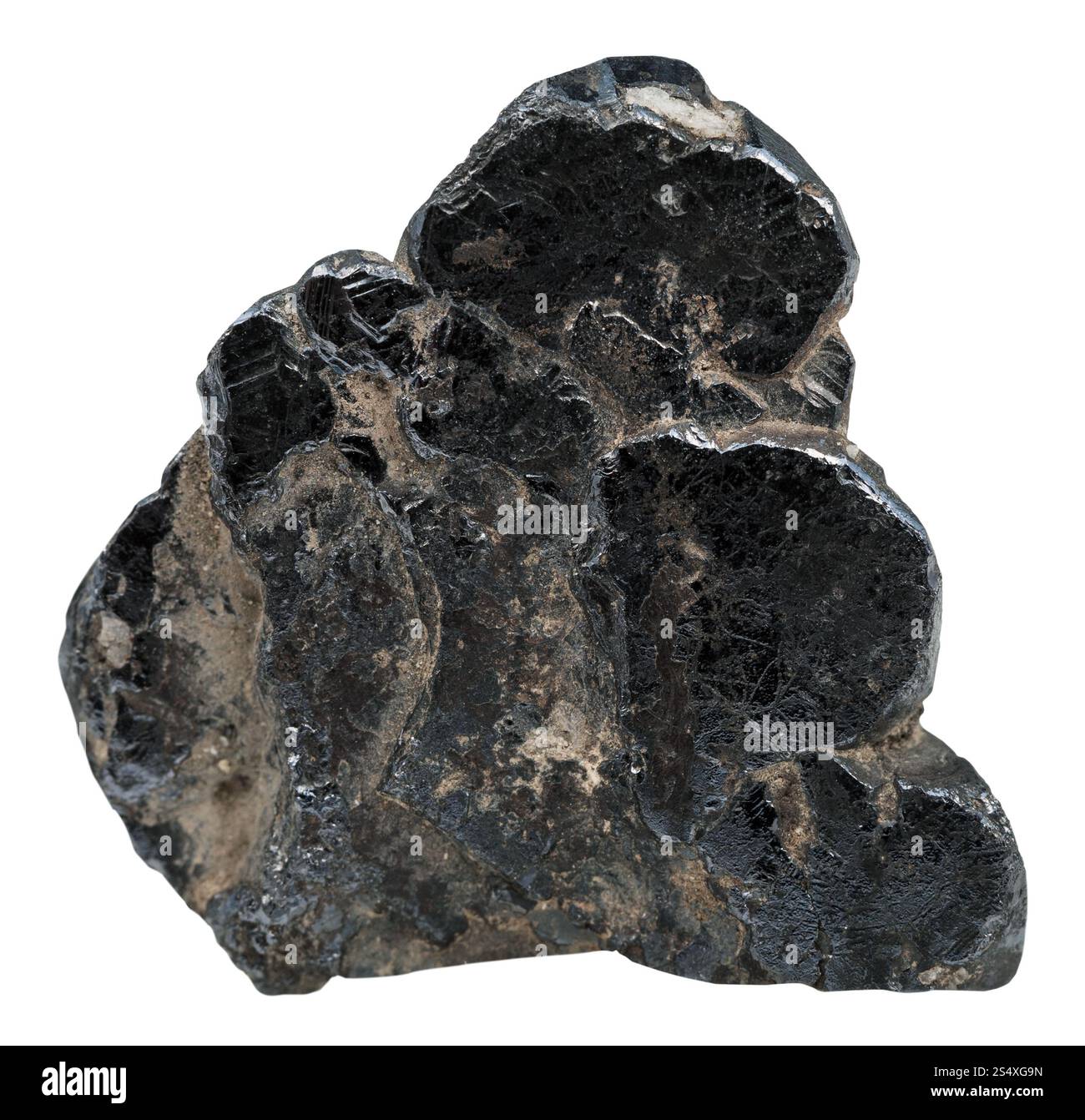 macro shooting of natural mineral stone - rock of Ilmenite ( titanium ...