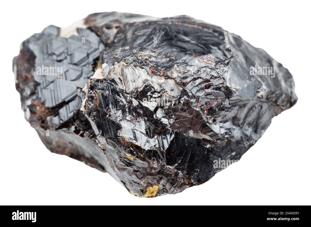 macro shooting of natural mineral stone - crystal of sphalerite (zinc ...