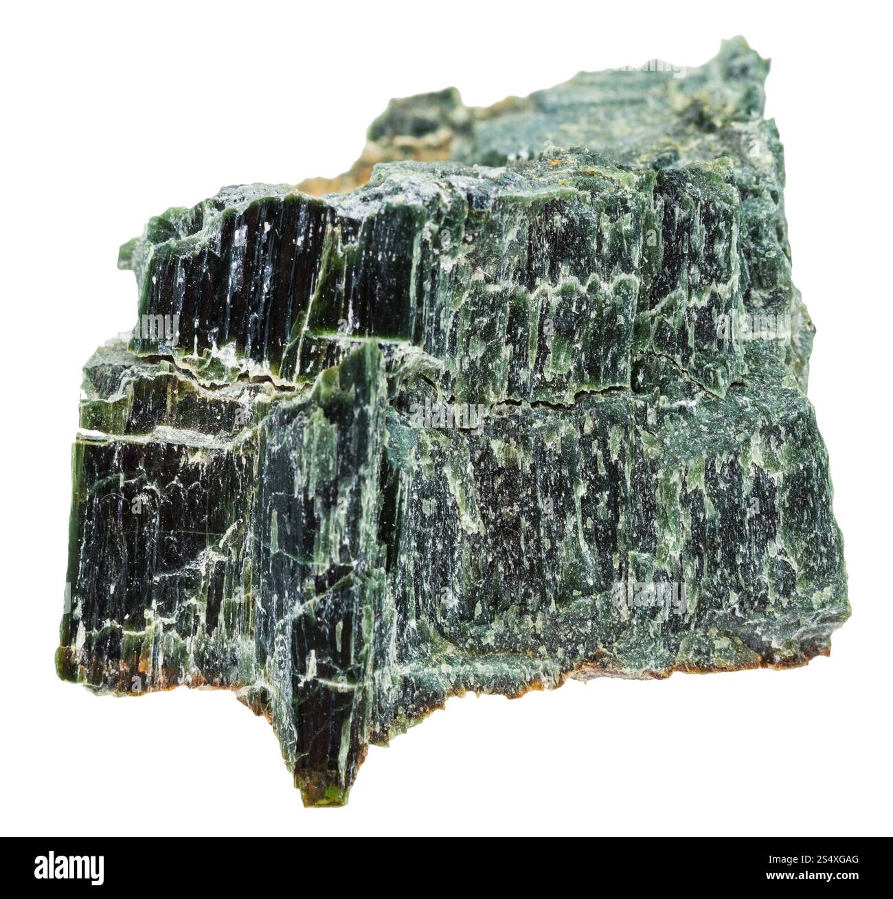 macro shooting of natural mineral stone - stone of Chrysotile (green ...