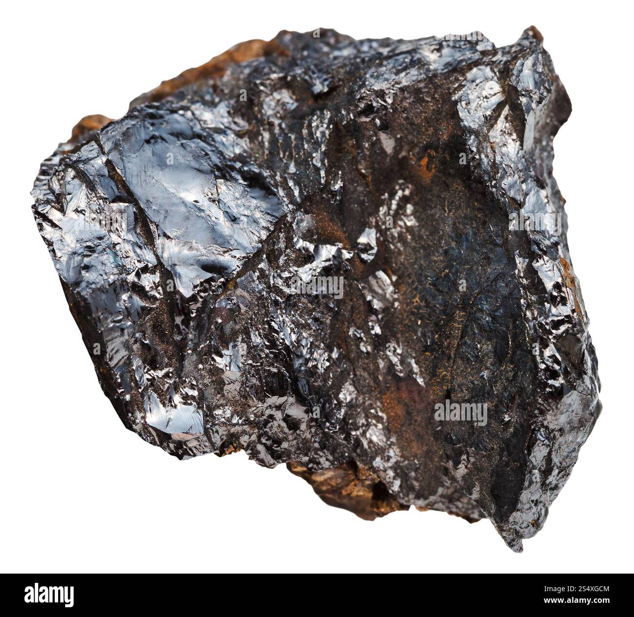 macro shooting of natural mineral stone - stone of ilmenorutile (Nb ...